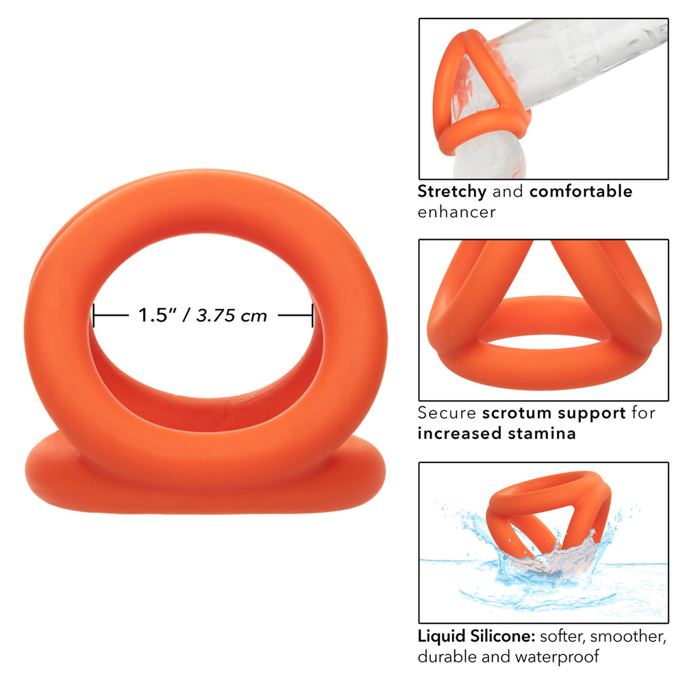 Alpha Liquid Silicone Tri-Ring - Foxy Bunny