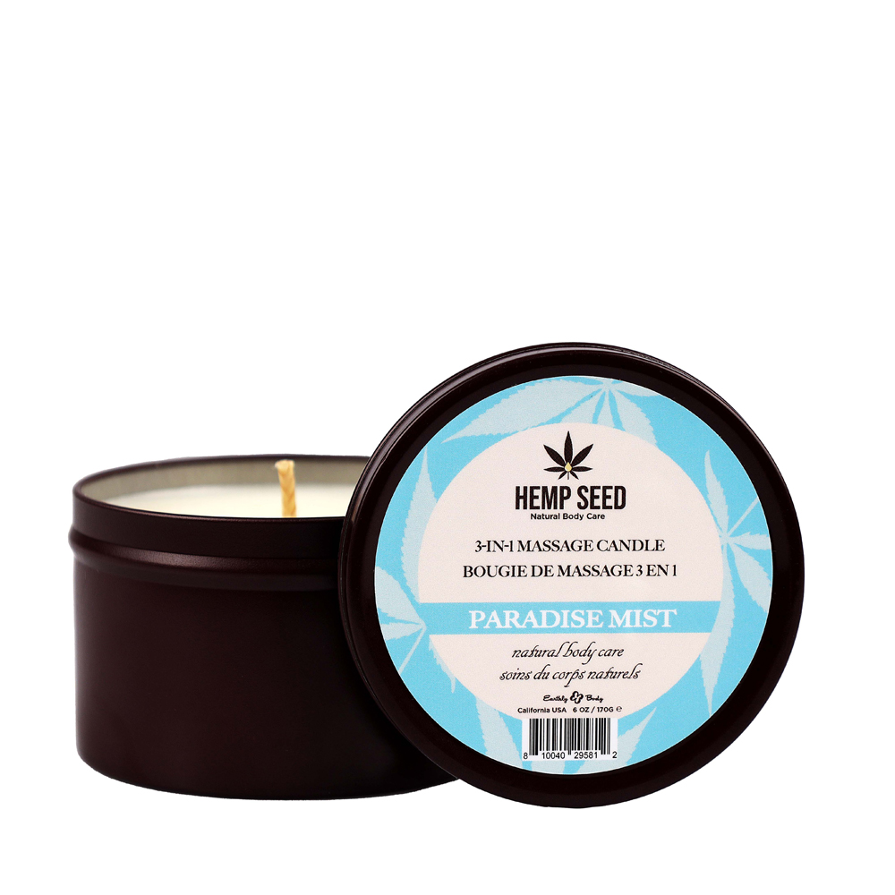 Hemp Seed 3-In-1 Massage Candle Paradise Mist 6 oz. - Foxy Bunny